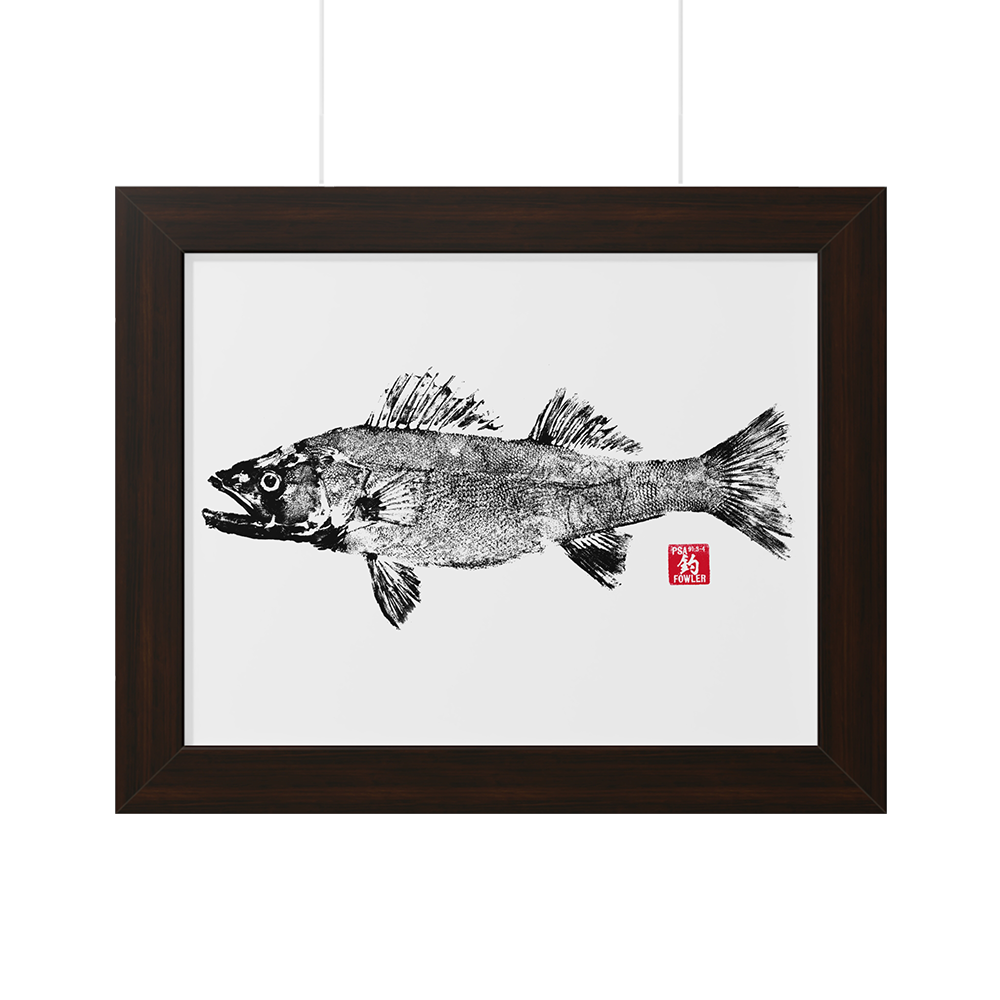 Walleye Gyotaku Framed Print – Fowlers Makery and Mischief